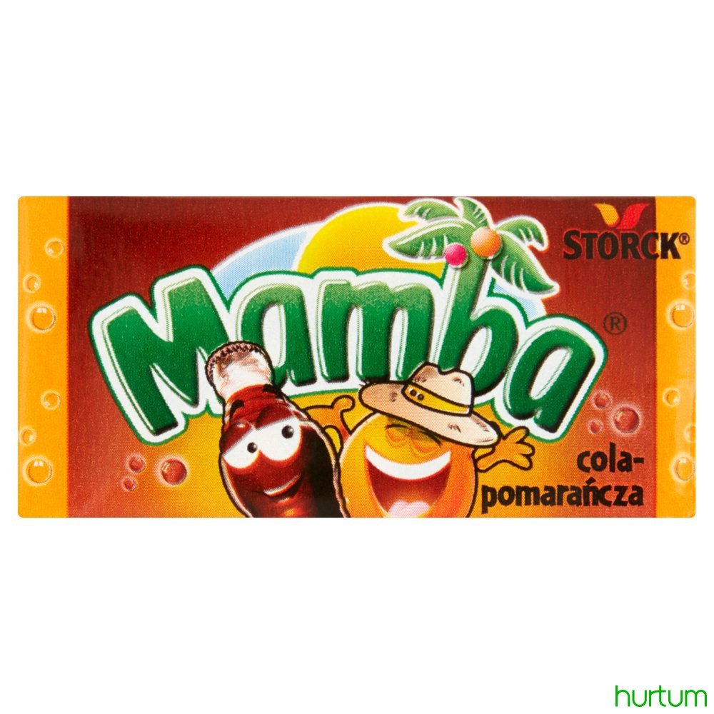 Mamba Gumy rozpuszczalne o smaku cola-pomarańcza 26,5 g (6 sztuk) w ...